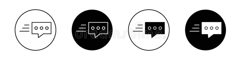 Quick Message icon stock vector. Illustration of icon - 307757566