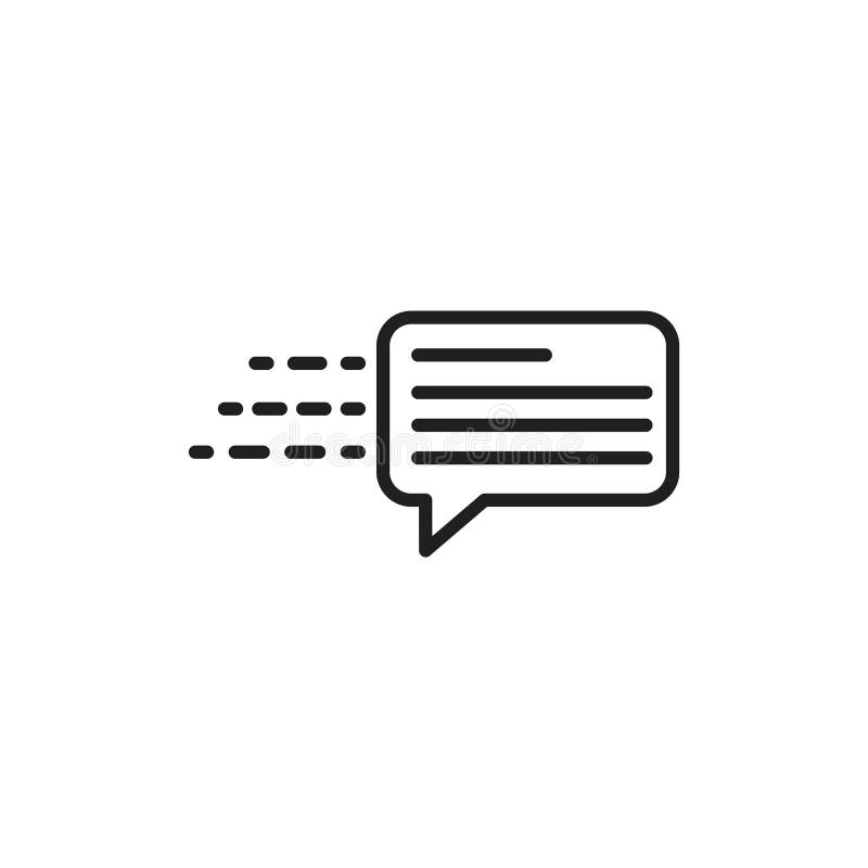 Quick Message icon stock vector. Illustration of design - 330250337