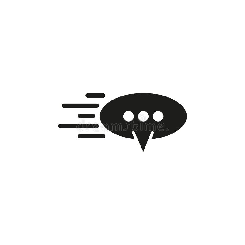 Quick Message Icon Set. Response Talk Support Tips Vector Symbol in a ...