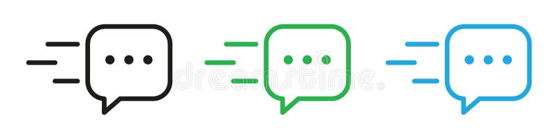 Quick Message Icon Mark in Filled Style Stock Vector - Illustration of ...