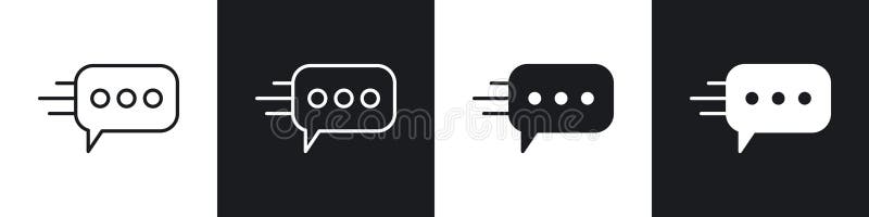 Quick Message icon stock vector. Illustration of pictogram - 341277704