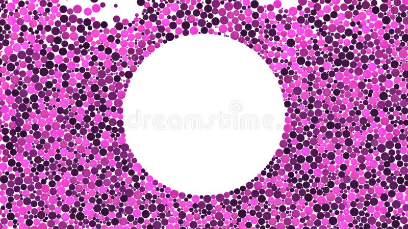 Quick Motion of Multi-colored Dots of Different Size Creating the Empty ...