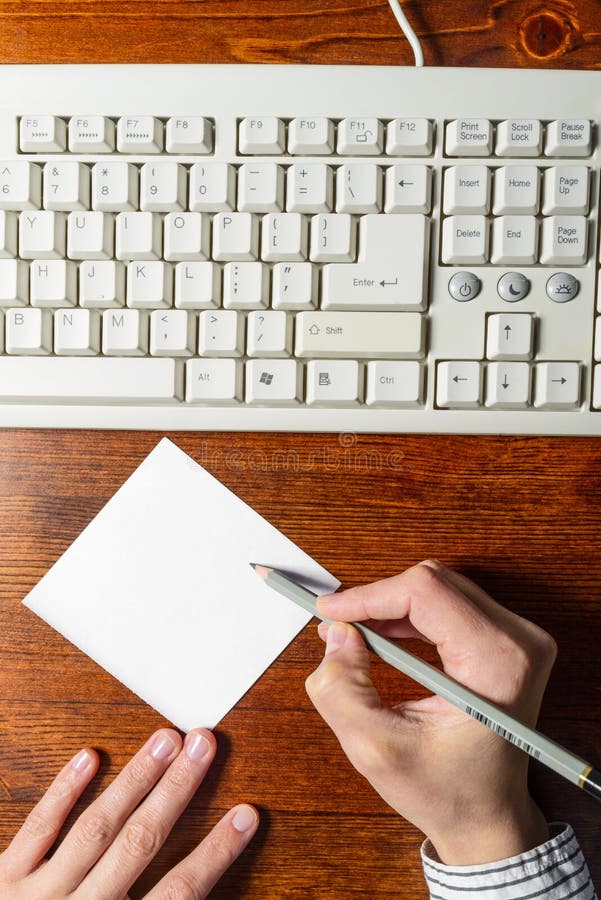 Quick note stock image. Image of keyboard, occupation - 41021111