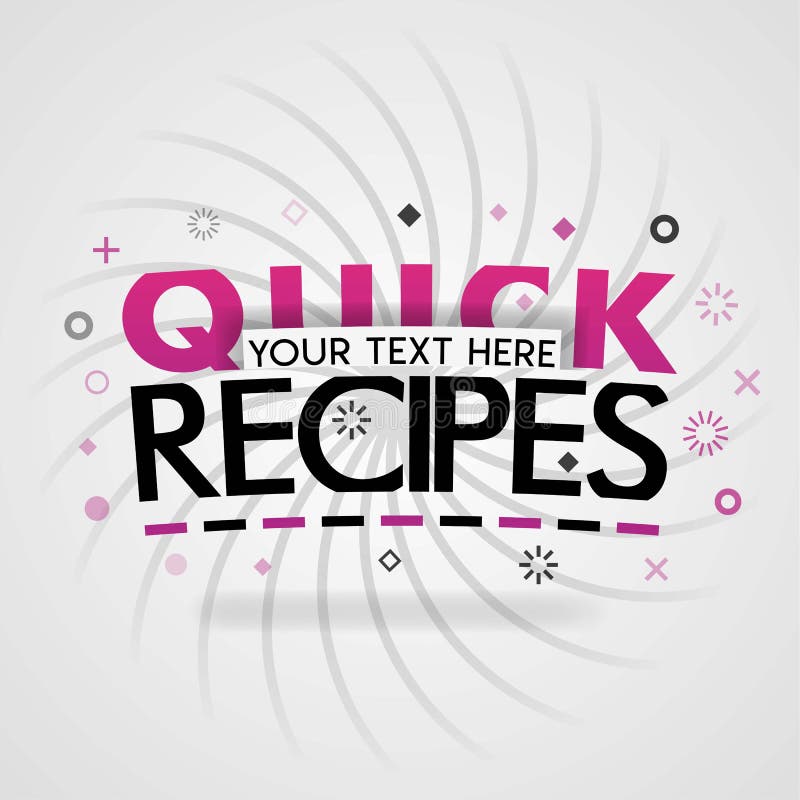 Quick Recipes Logo that Emphasizes Nutritious Food and Ingredients ...