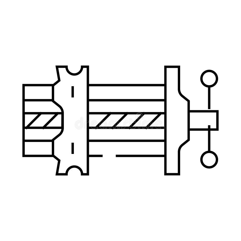 Quick Release Vice Line Icon Vector Illustration Stock Vector ...