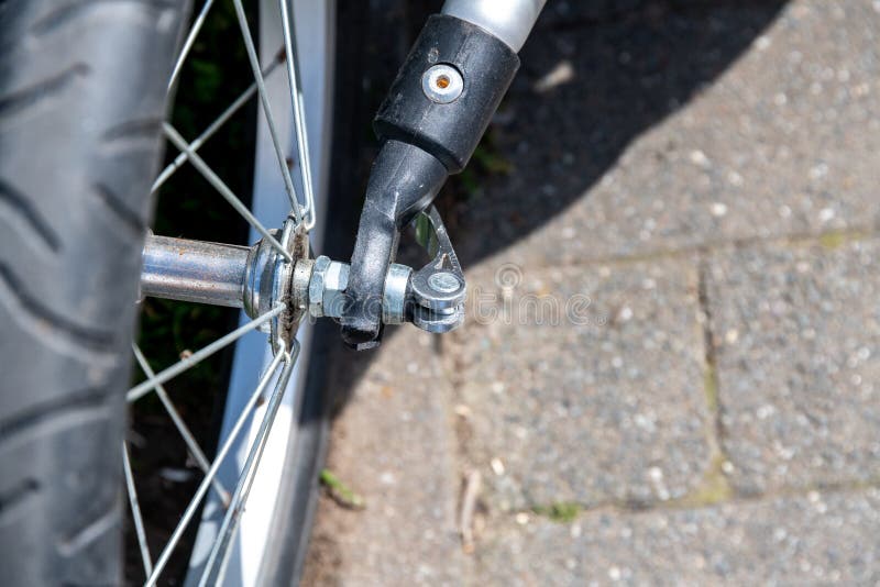 Quick release on a wheel stock photo. Image of dead - 229735506