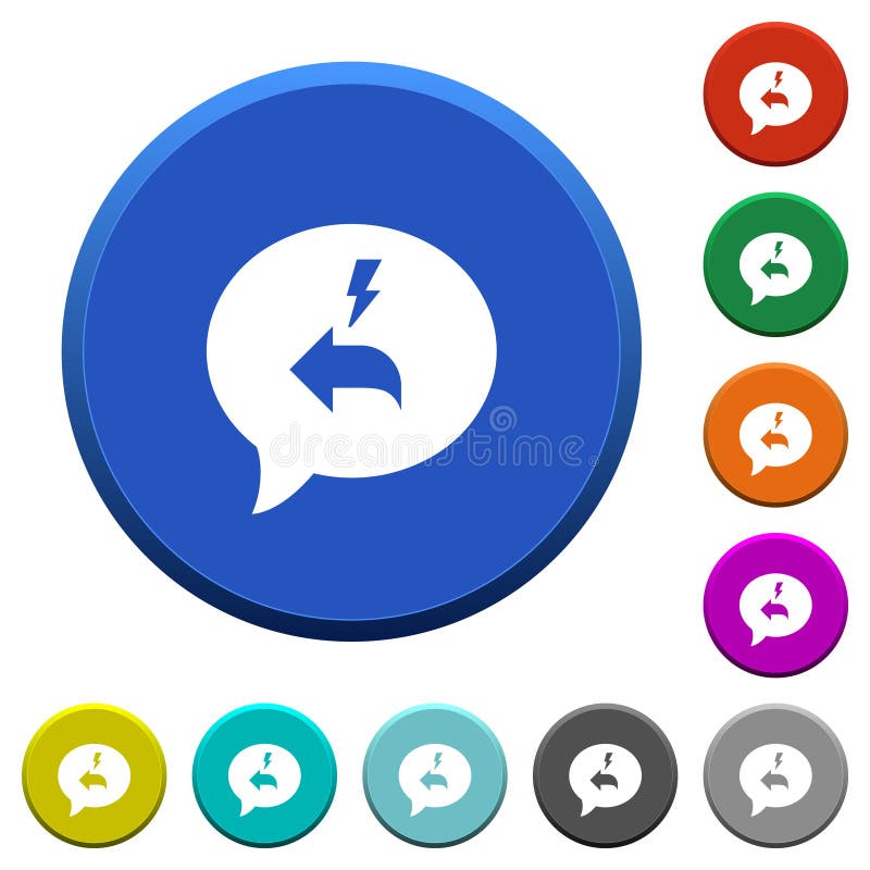 Quick Reply Message Beveled Buttons Stock Vector - Illustration of ...