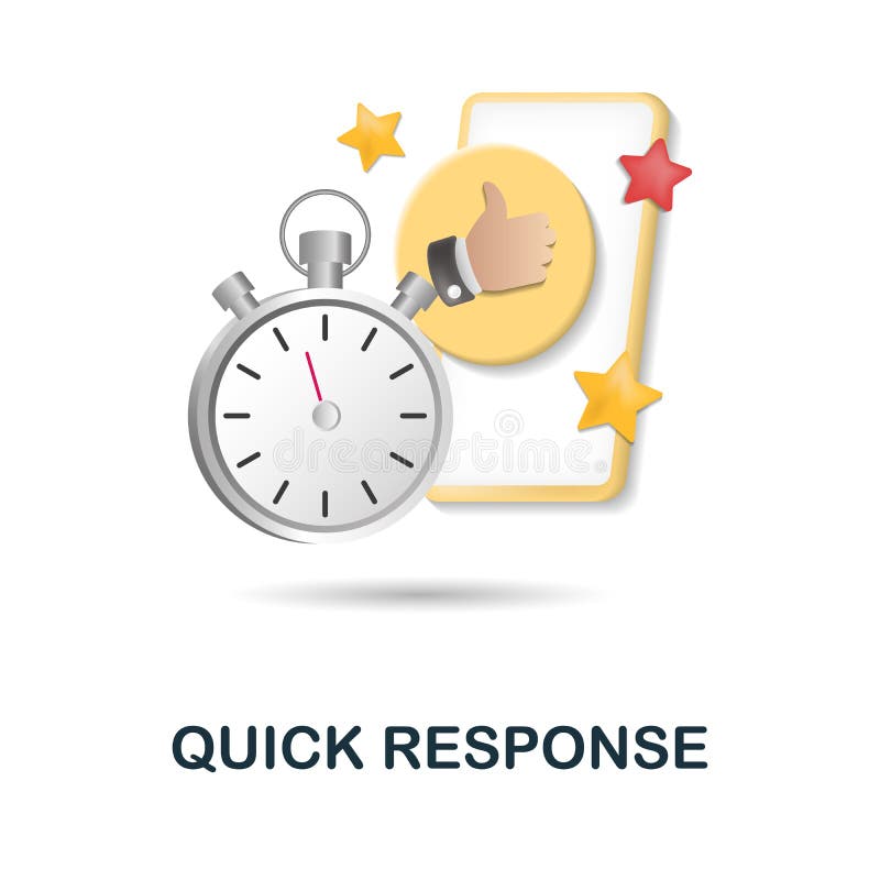 Quick Response Icon. 3d Illustration from Feedback Collection Stock ...
