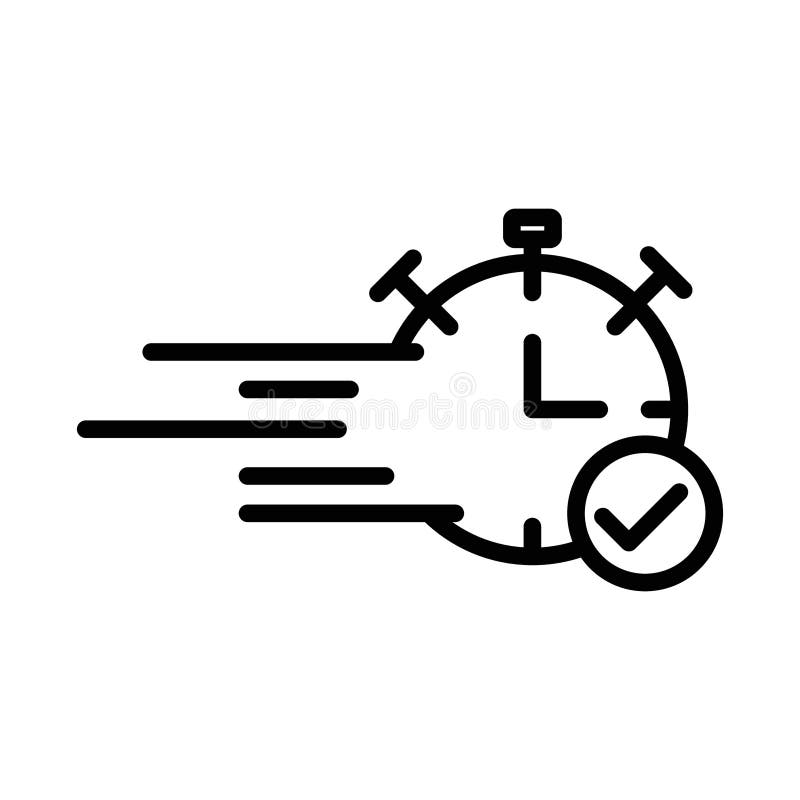 Quick Response Icon Linear Logo Mark in Black and White Stock Vector ...