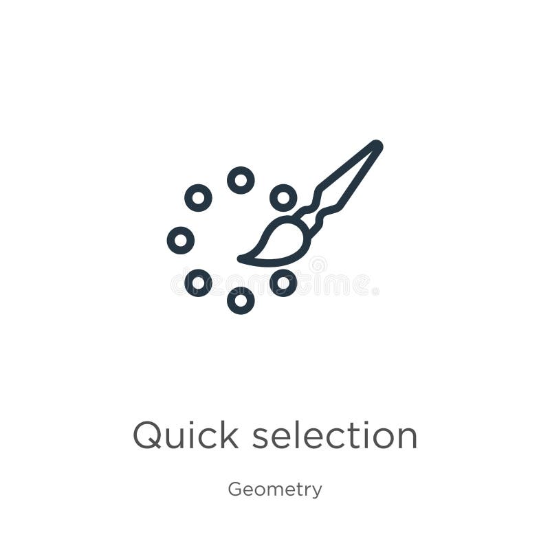 Quick Selection Icon. Thin Linear Quick Selection Outline Icon Isolated ...