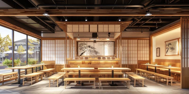 Quick Service Restaurant Interior . Ai Generated Stock Image - Image of ...