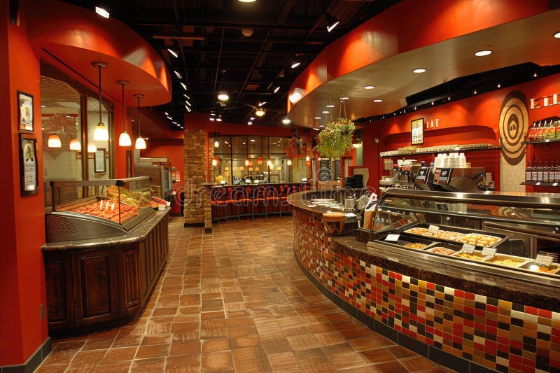 Quick Service Restaurant Interior . Ai Generated Stock Photo - Image of ...