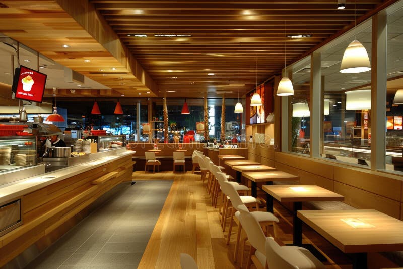 Quick Service Restaurant Interior . Ai Generated Stock Photo - Image of ...