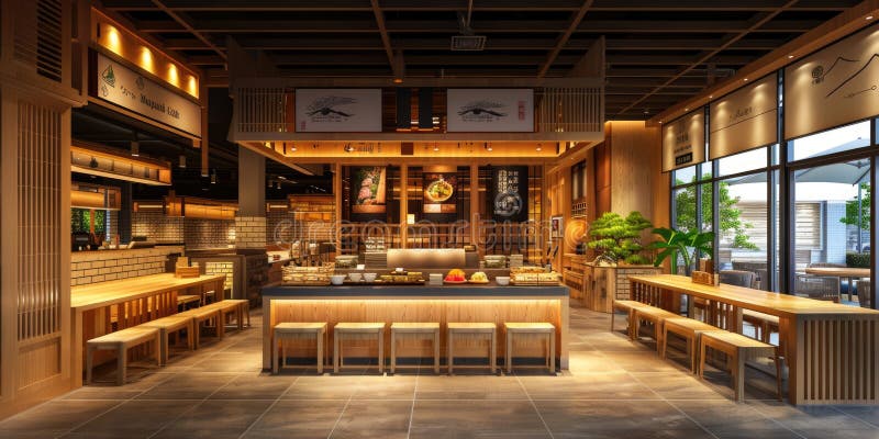 Quick Service Restaurant Interior . Ai Generated Stock Photo - Image of ...
