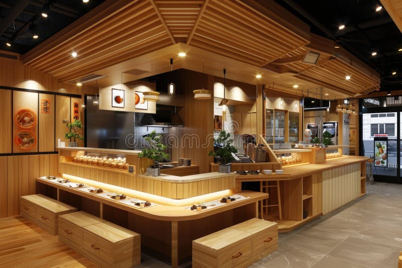 Quick Service Restaurant Interior . Ai Generated Stock Image - Image of ...