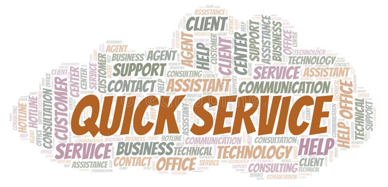 Quick Service word cloud. stock illustration. Illustration of font ...