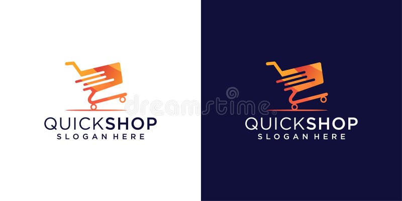 Quick shop logo stock vector. Illustration of flat, mobile - 138951719