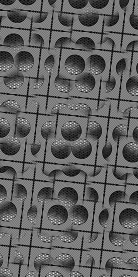 Quick Silver Distortion Black and White Geometric Pattern Layered ...