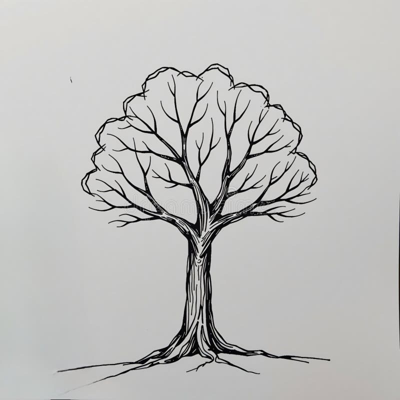 A Quick Sketch of a Tree Illustration Structure Stock Illustration ...