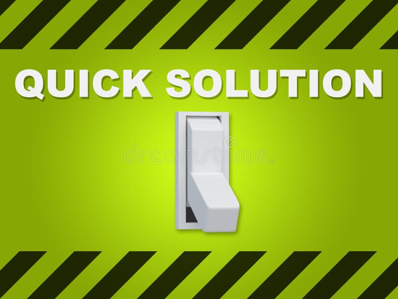 Quick Solution concept stock illustration. Illustration of output ...
