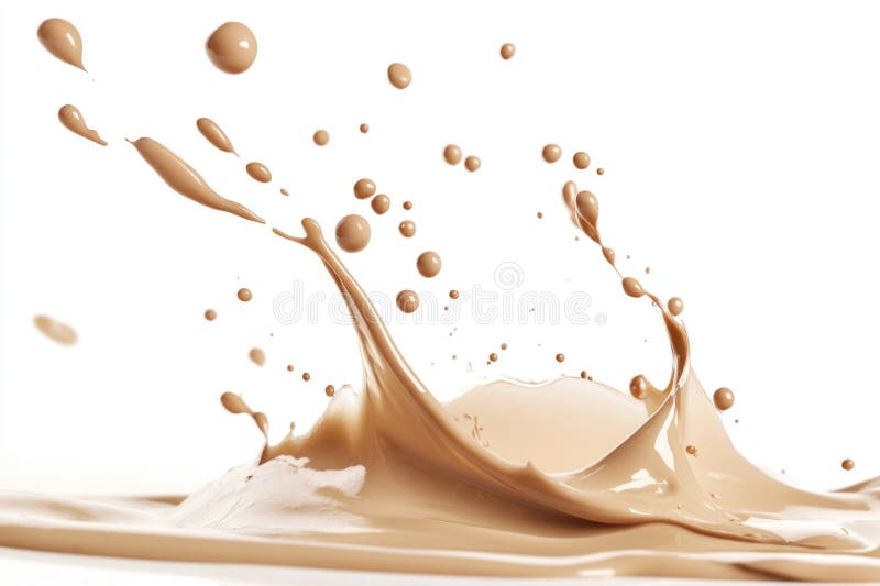 A Quick Splash of Milk on a Clean White Surface Stock Illustration ...