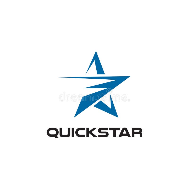 Quick Star Logo Design Vector Template Stock Vector - Illustration of ...