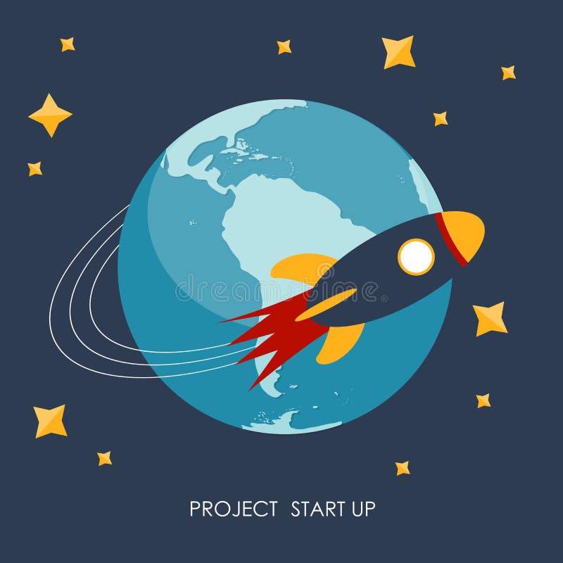 Quick Start Up Flat Concept Vector Illustration Stock Vector ...