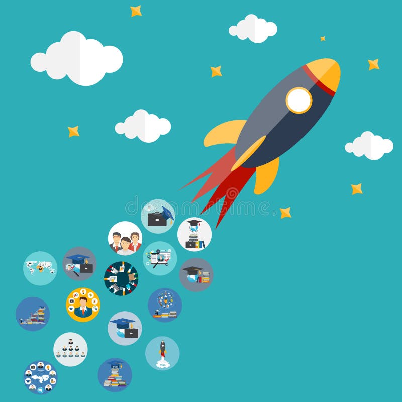 Quick Start Up Flat Concept Vector Illustration Stock Vector ...