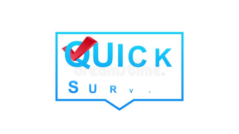 Quick Survey Button, Icon, Emblem. Motion Graphics Stock Video - Video ...