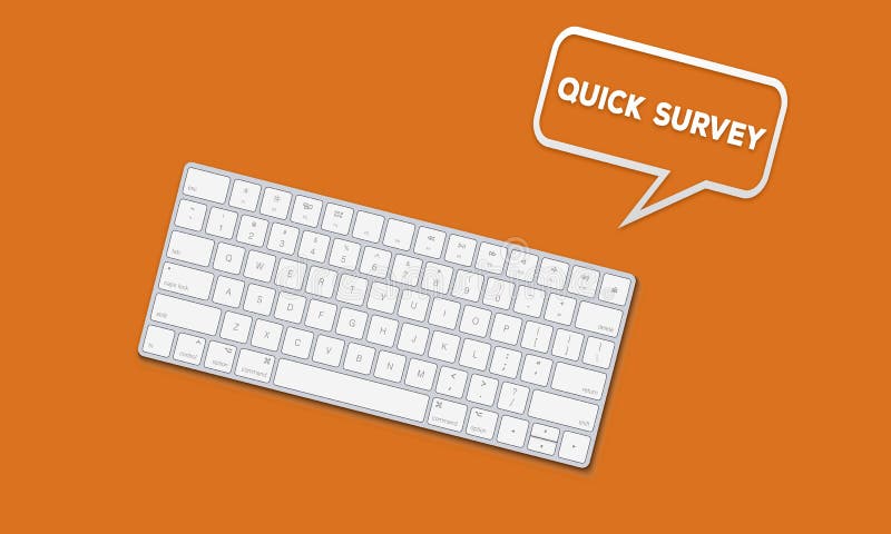 QUICK SURVEY CONCEPT on Dark Orange Background Stock Image - Image of ...