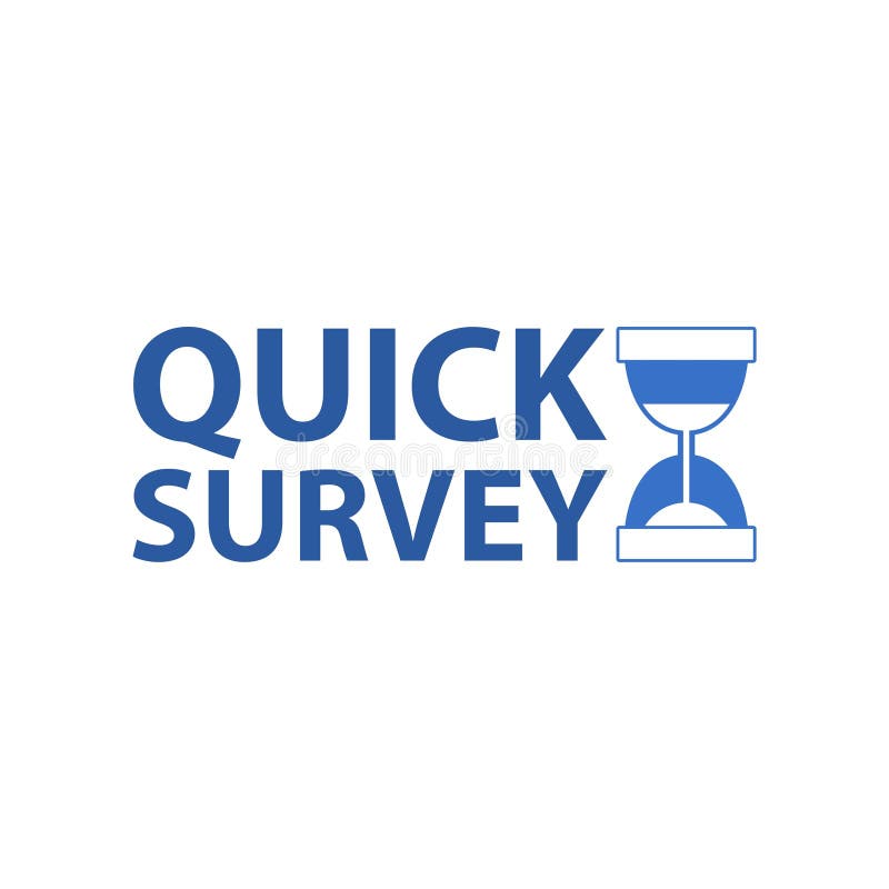 Quick Survey Sand Clock Icon Isolated on White Background Stock Vector ...