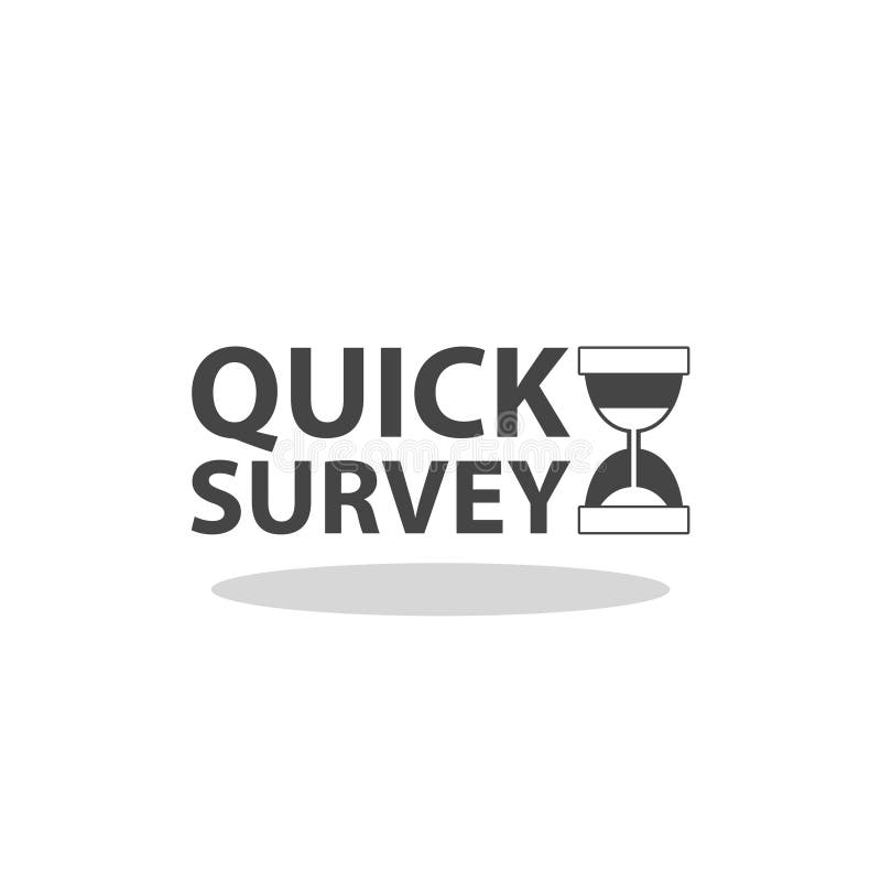 Quick Survey Sand Clock Icon with Shadow Stock Vector - Illustration of ...