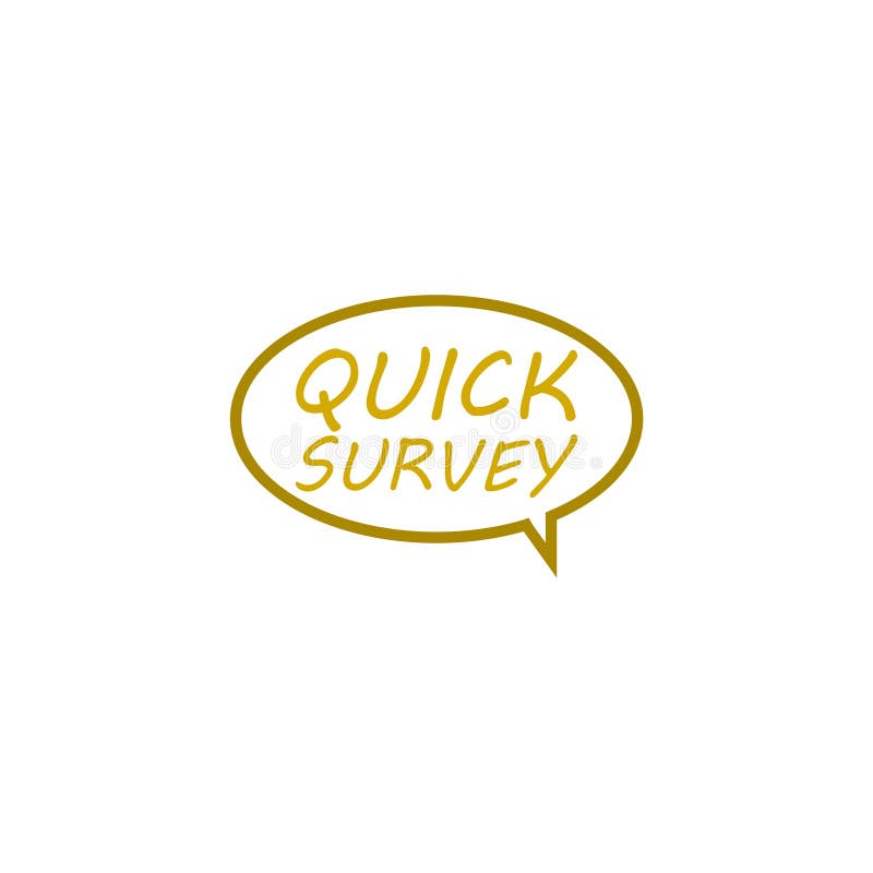 Quick Survey Simple Speech Bubble Icon Isolated on White Background ...