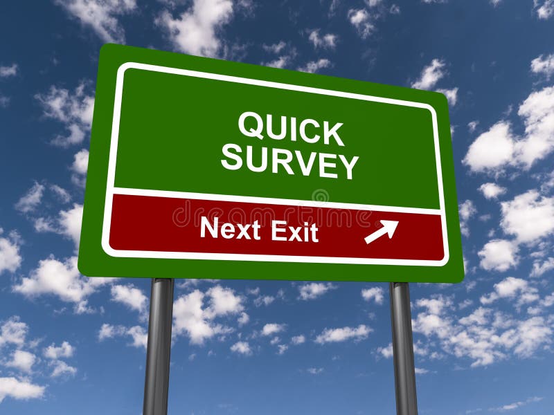 Quick survey traffic sign stock image. Image of analysis - 239310941