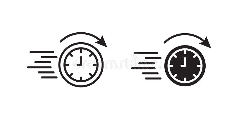 Quick Thin Line Vector Icon Set Stock Illustration - Illustration of ...