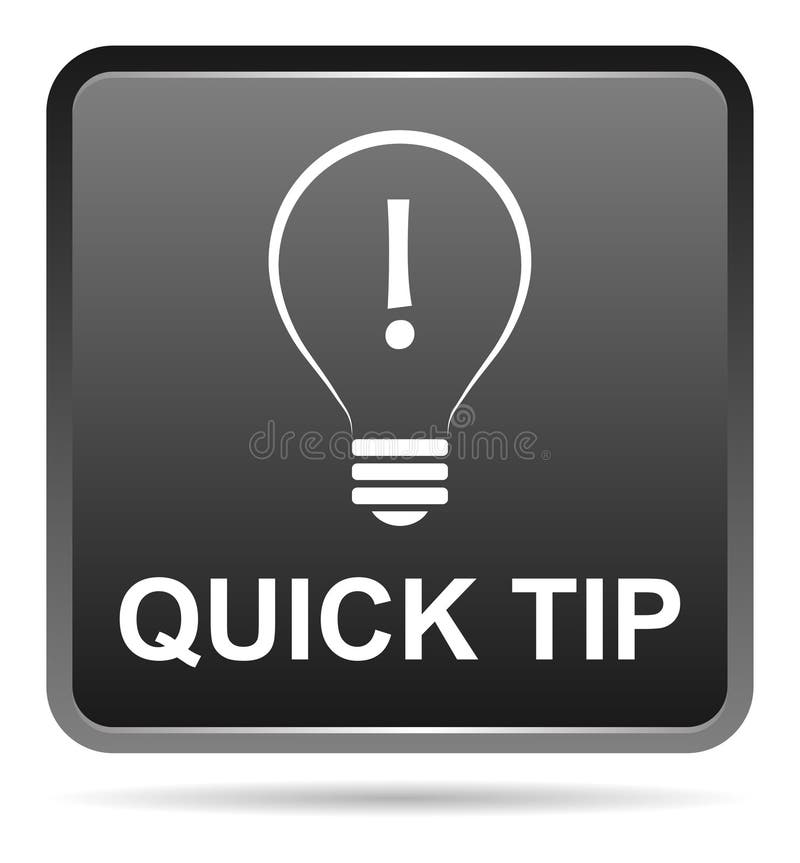 Quick Tip Black Button Help and Suggestion Concept Stock Vector ...