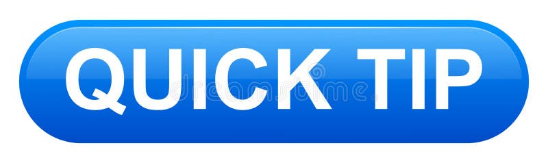 Quick Tip Blue Button Help and Suggestion Concept Stock Vector ...