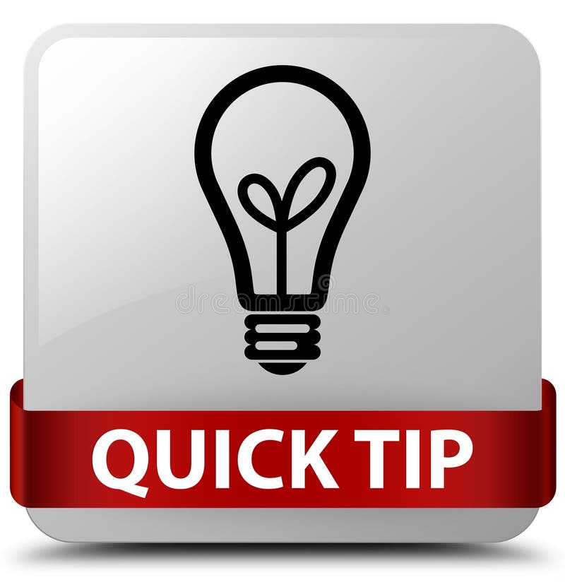 Quick Tip Bulb Icon Red Square Stock Illustrations – 84 Quick Tip Bulb ...