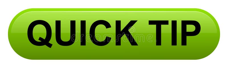 Quick Tip Green Button Help and Suggestion Concept Stock Vector ...