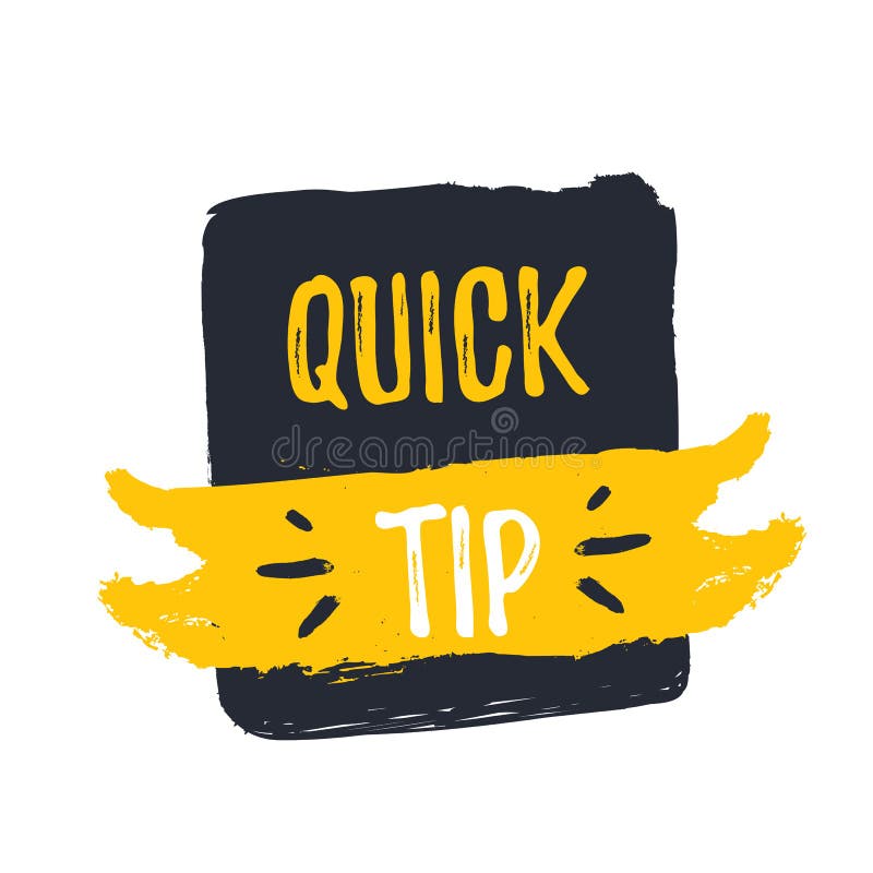 Quick Tip in Grunge Style. Education Idea Vector Concept Set. Business ...