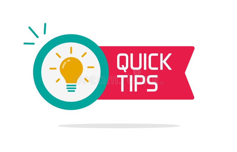 Quick Tip Icon Vector or Advice Trick Idea Help Info Guide Symbol Flat ...