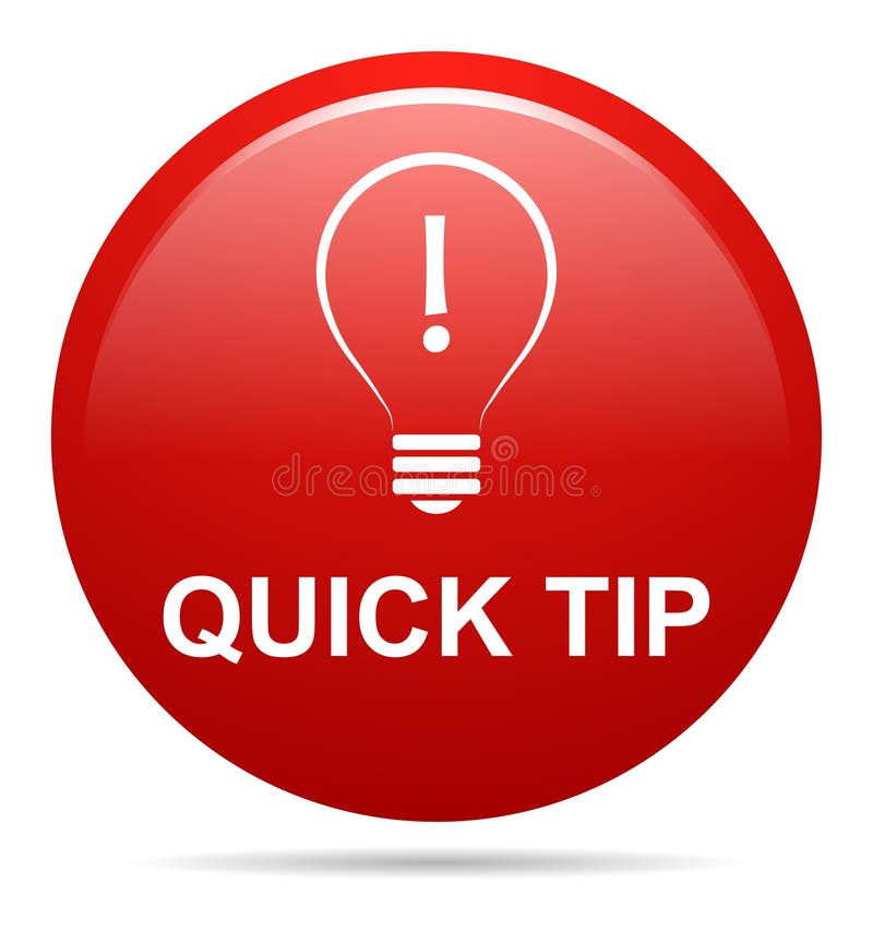 Quick Tip Bulb Icon Red Square Stock Illustrations – 84 Quick Tip Bulb ...