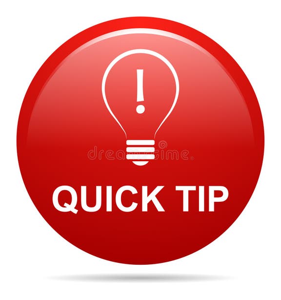 Quick Tip Red Button Help and Suggestion Concept Stock Vector ...