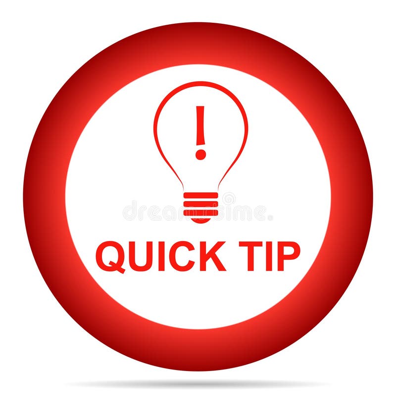 Quick Tip Red Button Help and Suggestion Concept Stock Vector ...