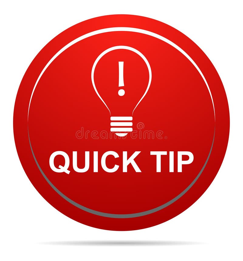 Quick Tip Red Button Help and Suggestion Concept Stock Vector ...