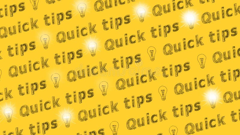 Quick Tips. Animated Illustration Stock Video - Video of helpful, help ...