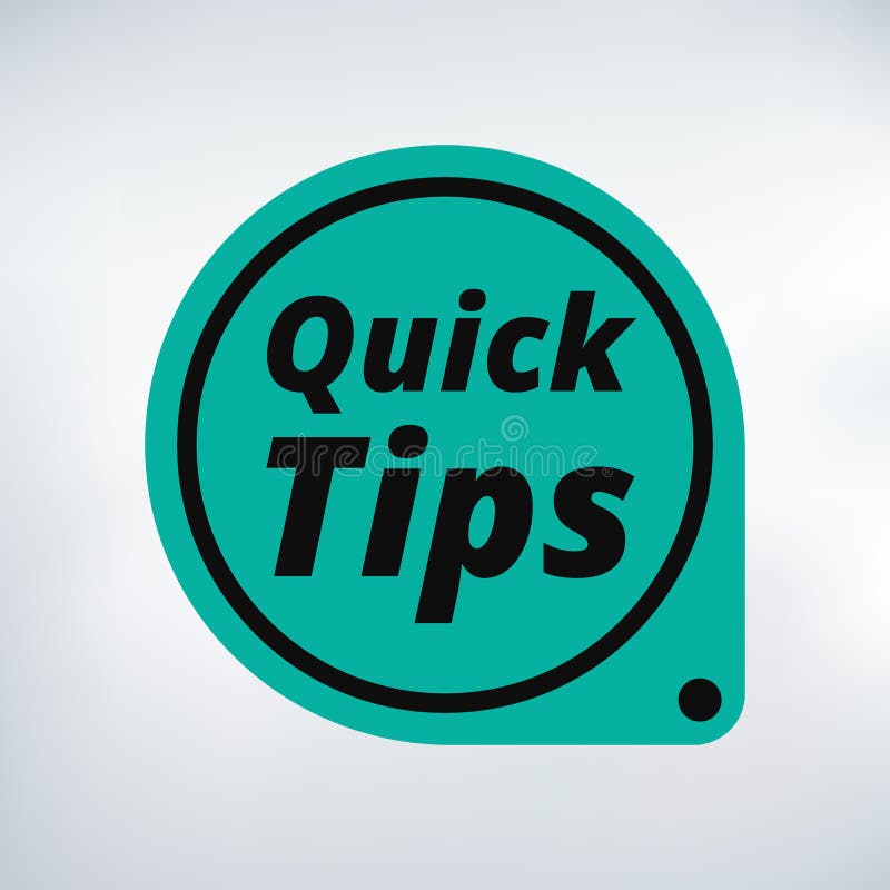 Quick Tips Badge, Banner Vector with Light Bulb and Speech Bubble ...