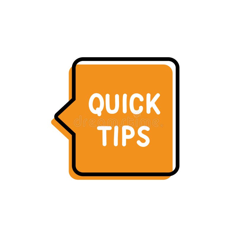 Quick Tips. Badge, Icon, Logo Vector Design Illustration on White ...