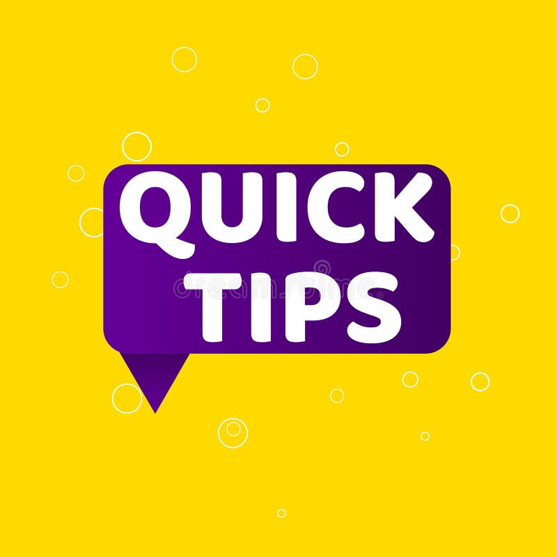 Quick Tips Badge Trendy Flat Vector on Yellow Background. Vector ... Quick Tips Badge Trendy Flat Vector on Yellow Background. Vector ...