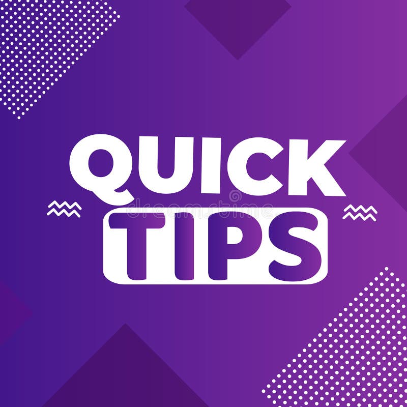 Quick Tips Badge Trendy Flat Vector on Yellow Background. Vector ... Quick Tips Badge Trendy Flat Vector on Yellow Background. Vector ...